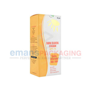 Custom Sun Protection Cream Packaging | Sun Cream Packaging Boxes
