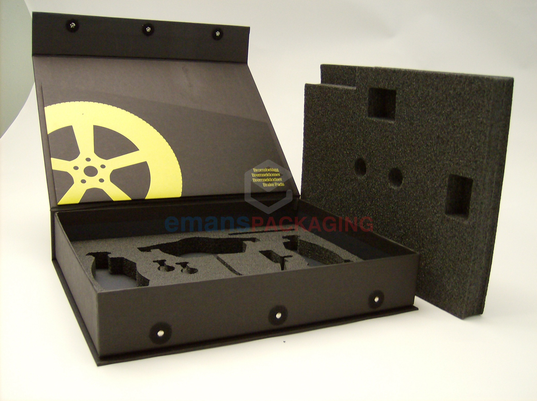 Flip Top Rigid Box with Foam Insertion | Custom Magnetic Lid Rigid Boxes