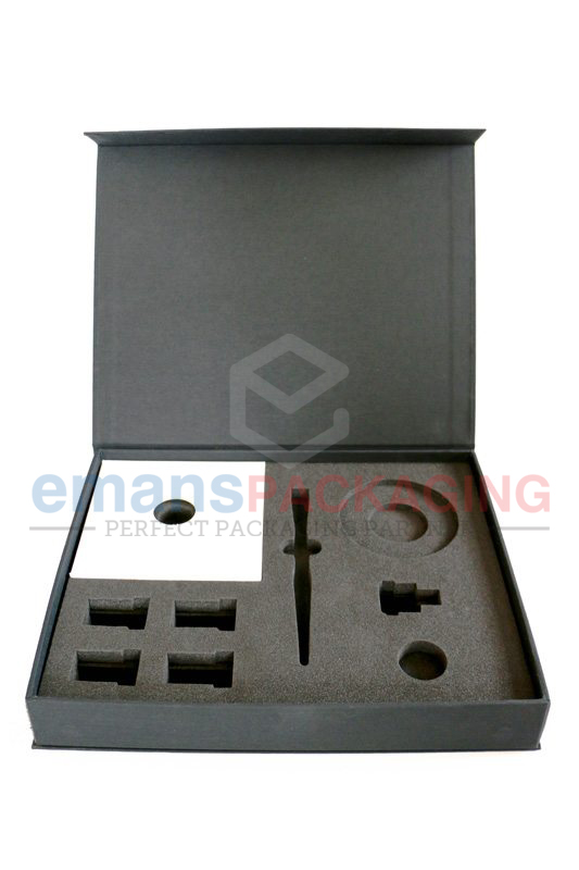 Flip Top Rigid Box with Foam Insertion | Custom Magnetic Lid Rigid Boxes