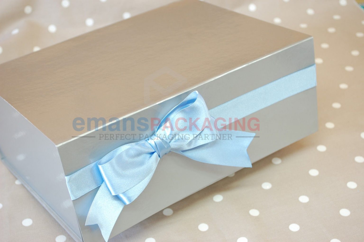 Satin Lined Attached Lid Packaging Boxes | One Piece Rigid Boxes